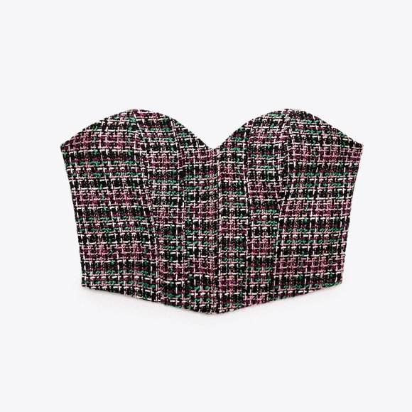 Zara | Tops | Nwot Zara Structured Corset Crop Top Only One Ref 367004 ...